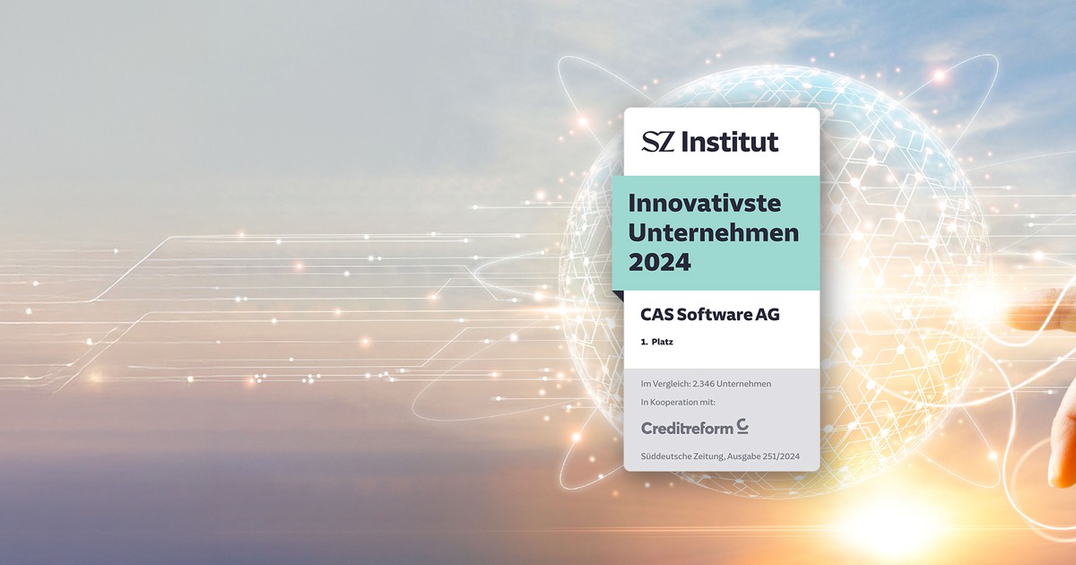 CAS Software in 1st place in SZ innovation ranking | CAS Software AG